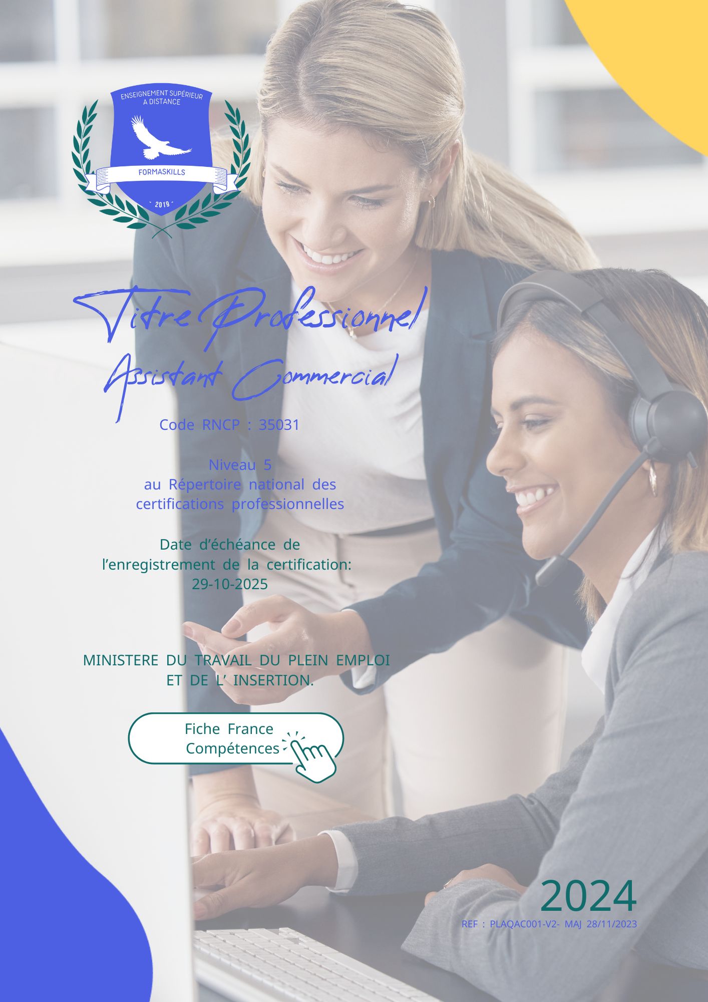 Titre Professionnel Assistant Commercial